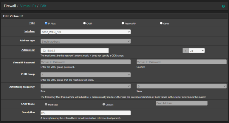 Configuring pfSense to access a bridged modem | Potato For Internet